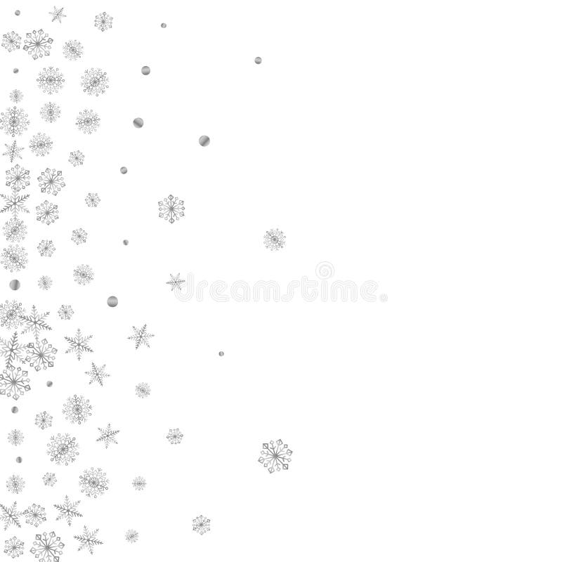 Grey Snow Background White Vector. Dot Transparent Card. Silver ...
