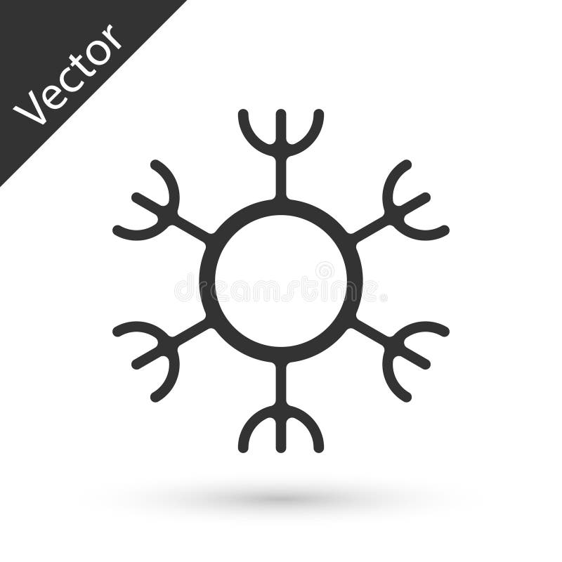 Grey Snowflake Icon Isolated on White Background. Vector Stock Vector ...