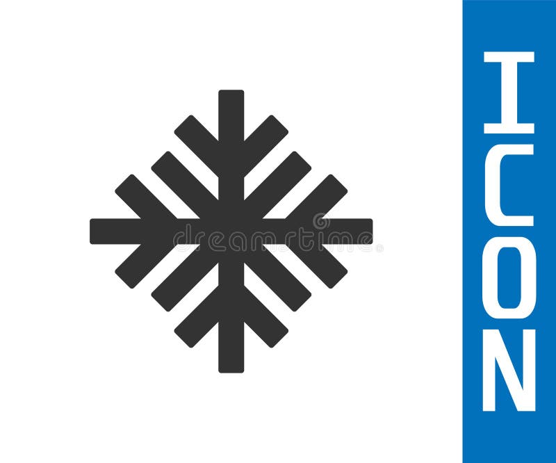 Grey Snowflake Icon Isolated on White Background. Vector Stock Vector ...
