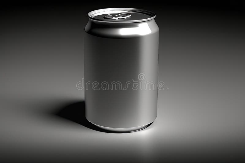 Grey soda can stock illustration. Illustration of empty - 273863809