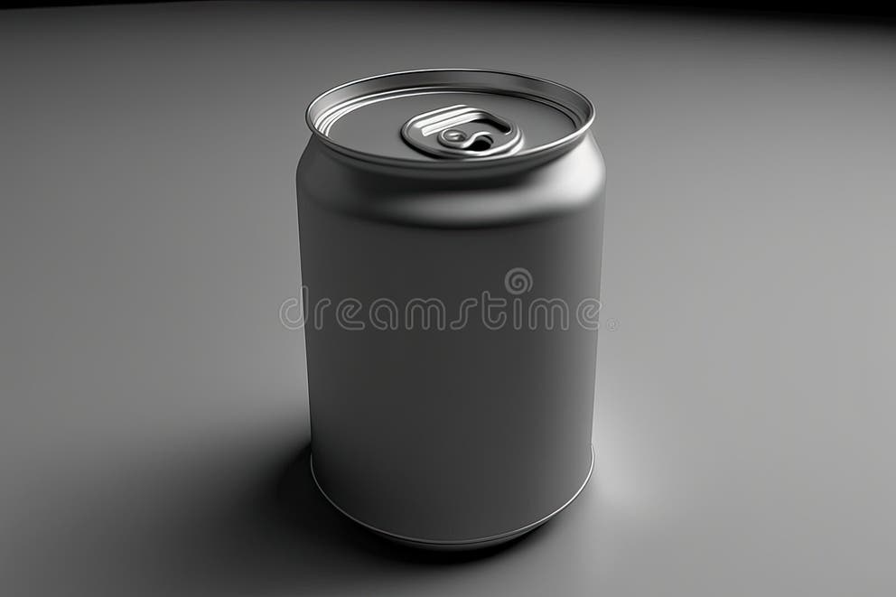 Grey soda can stock illustration. Illustration of steel - 273863813