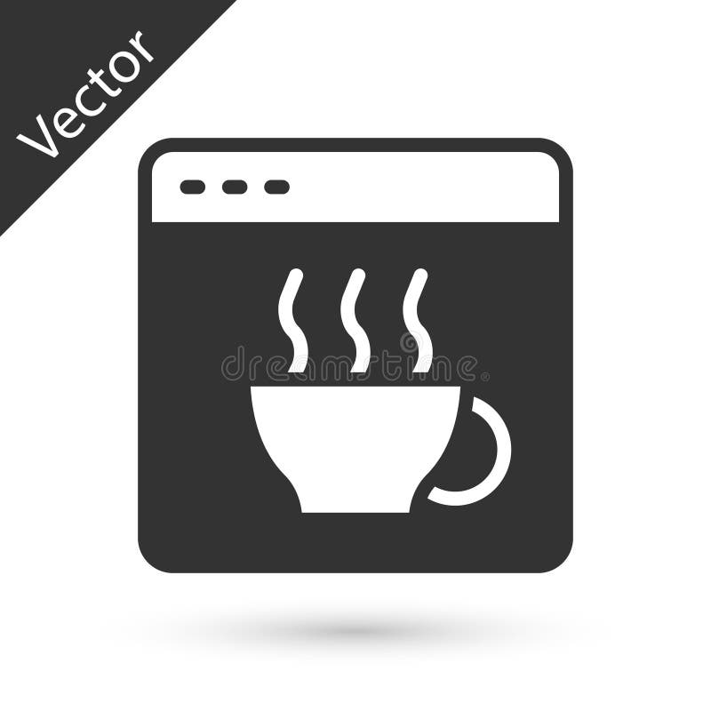 Grey Software Web Developer Programming Code Icon Isolated On White Background Javascript