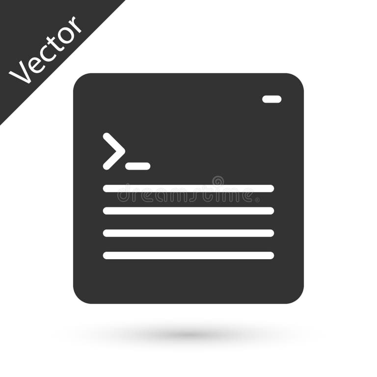 Grey Software, Web Developer Programming Code Icon Isolated on White Background. Javascript ...