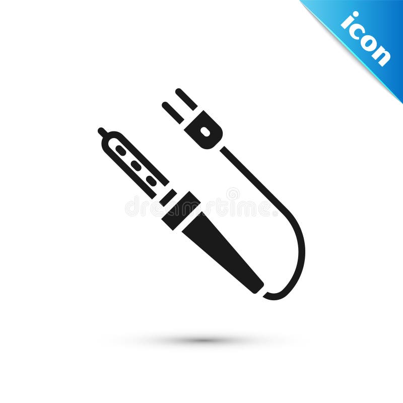 Grey Soldering Iron Icon Isolated on White Background. Vector Stock ...