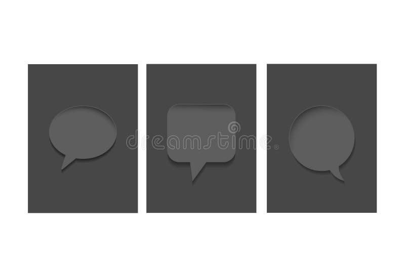 Grey Speech Bubble for Communication, Chatting, FAQ, Comment, Idea ...
