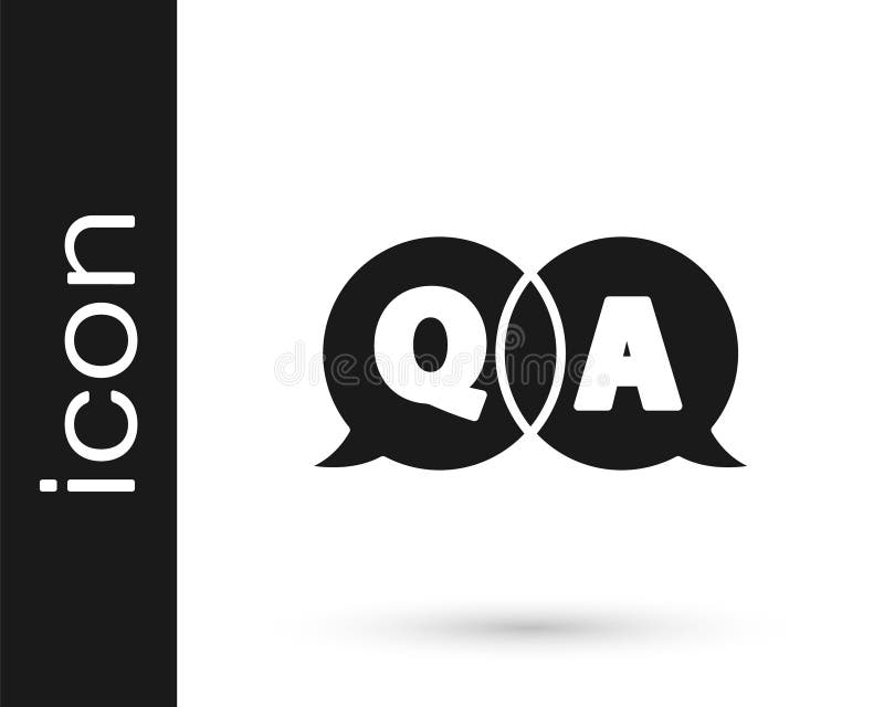 Grey Speech Bubbles with Question and Answer Icon Isolated on White ...