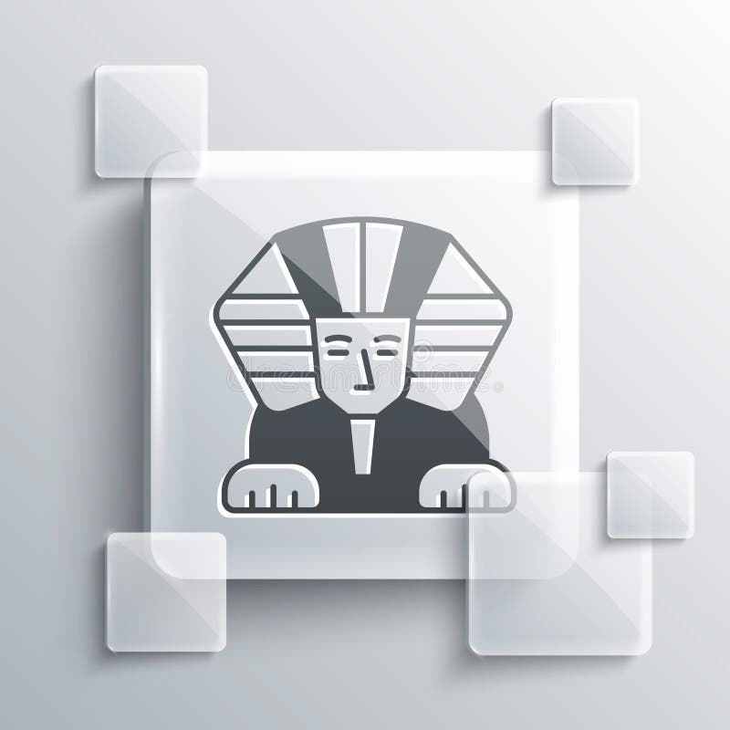 Grey Sphinx - Mythical Creature of Ancient Egypt Icon Isolated on Grey ...