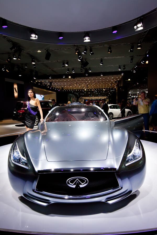 Grey Sport Car Infinity Essence Editorial Stock Photo - Image of tyre ...