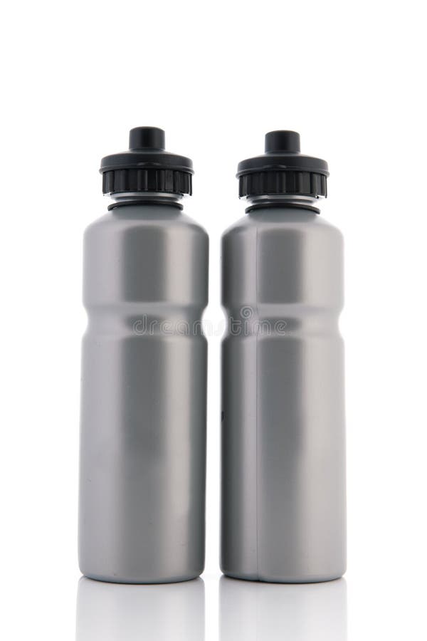 Grey sport water bottles stock photo. Image of recreation - 27077450