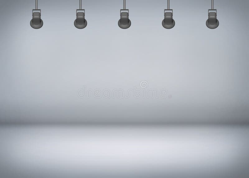Grey spotlight background stock illustration. Illustration of gallery ...