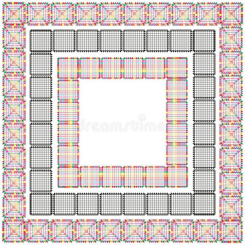 Grey Square Border. Elegant Frame Illustration. Subtle Geometric ...