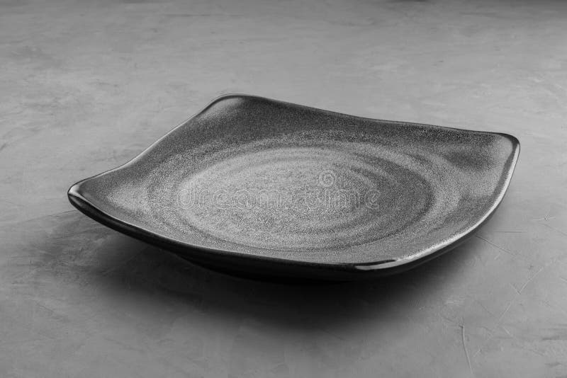 Grey Square Plate Under the Concrete for Placing Products. the View ...