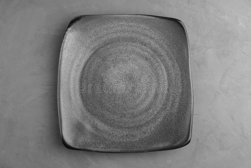 Grey Square Plate Under the Concrete for Placing Products. the View ...