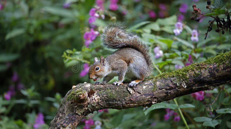Grey Squirrel Foraging in the Woods Stock Photo - Image of animals, wild: 287461638