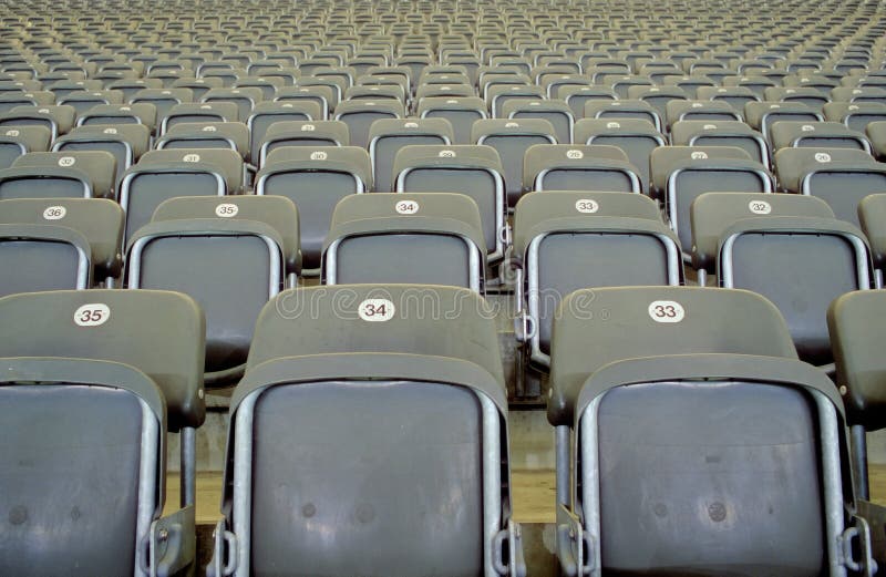Grey stadium seats stock photo. Image of event, game - 13190660