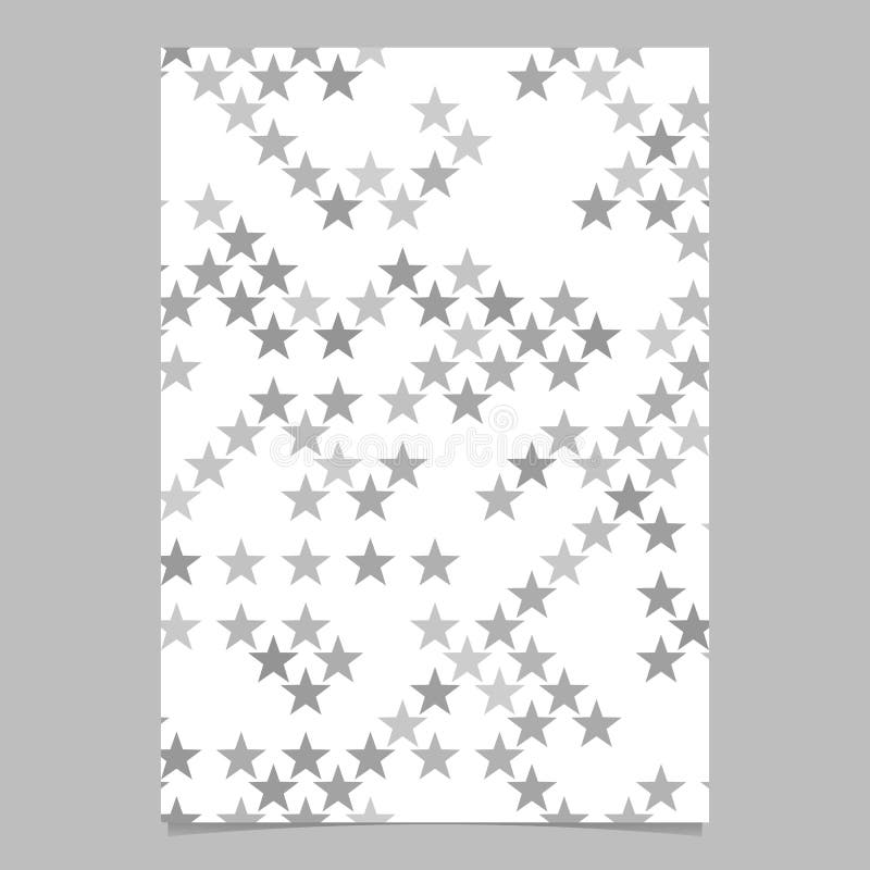 Grey Star Shape Pattern Background Brochure Template Design Stock ...