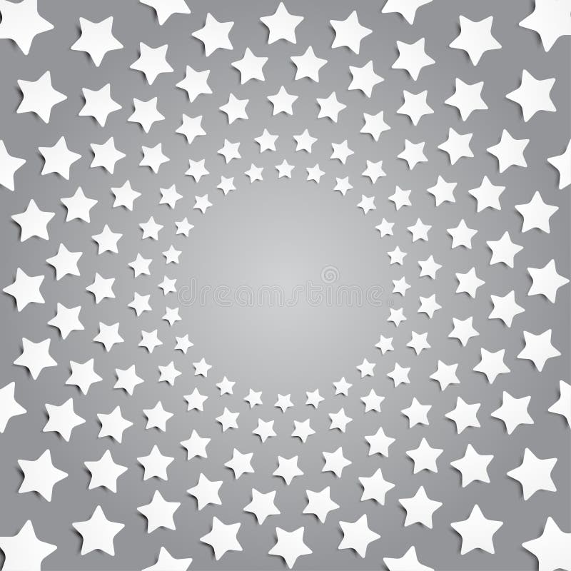 Grey Stars in a Circle with Shadow. Eps 10. Stock Vector - Illustration ...