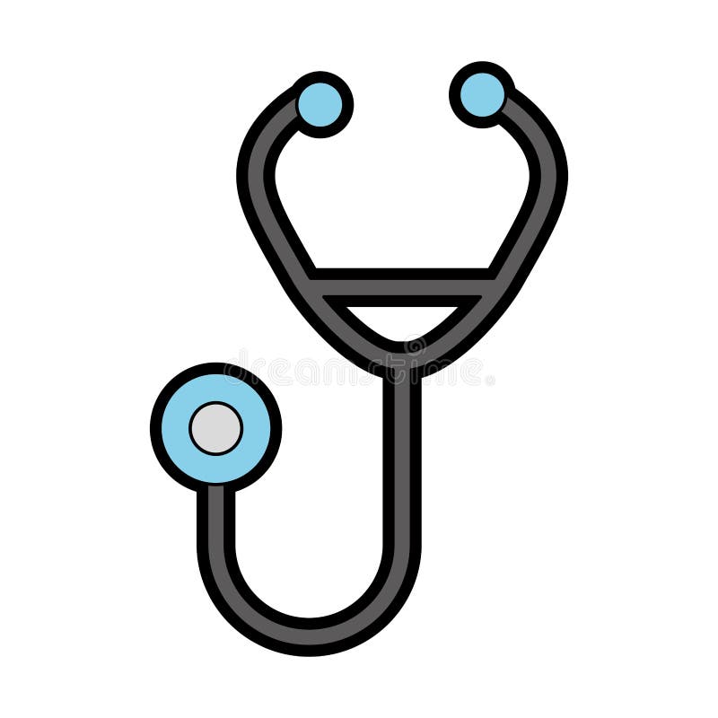 Blue stethoscope cartoon stock vector. Illustration of cardiology ...
