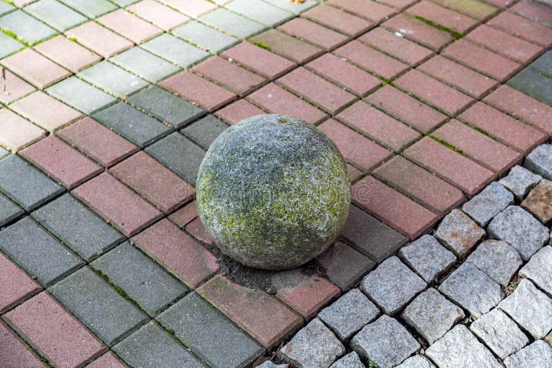 Grey stone ball stock photo. Image of abstraction, stop - 113880812