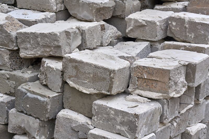 Grey Stone Bricks Stacked Against the Wall. Stock Photo - Image of hand ...
