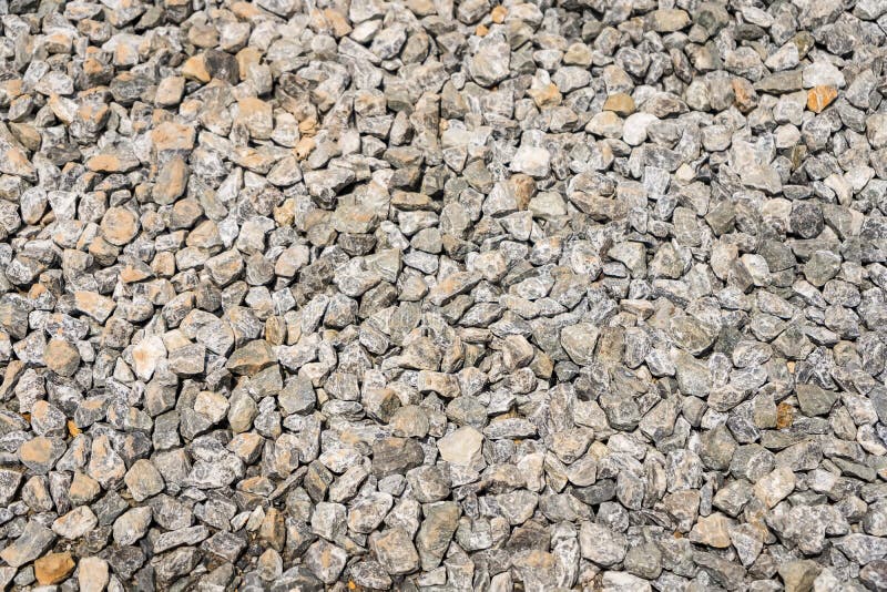 Grey Stone Chippings Lying on the Ground Outdoors. Natural Background ...