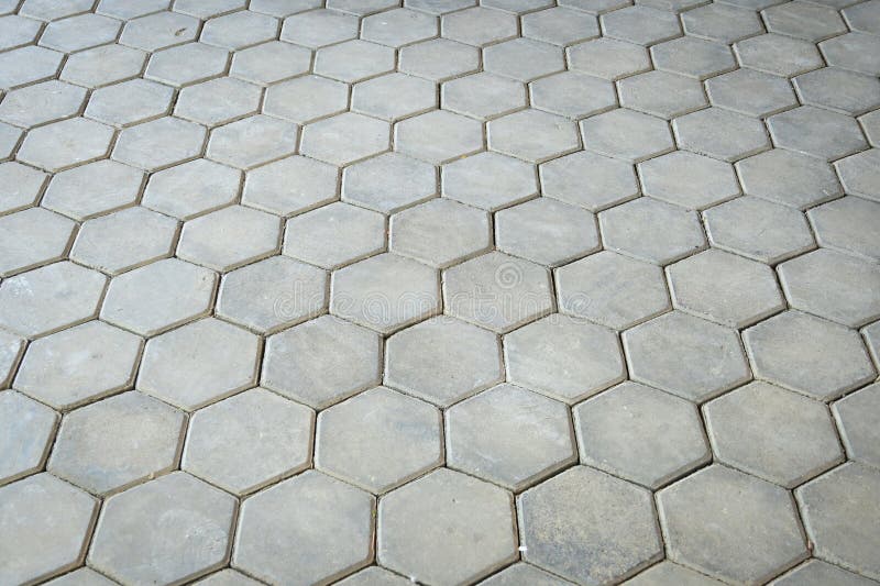 Grey Stone Hexagon Floor Texture Background, Exterior Design Construction Industry Stock Image ...