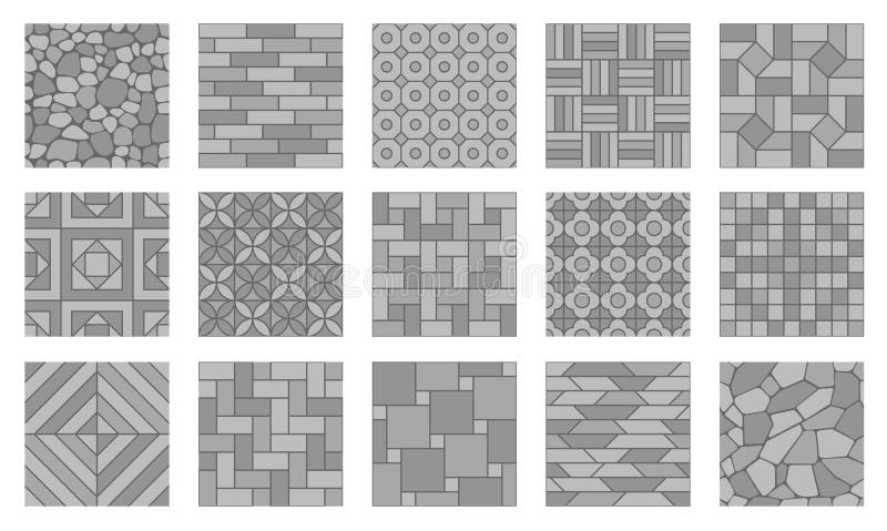 Grey Stone Pavement Seamless Pattern Backgrounds Stock Vector ...