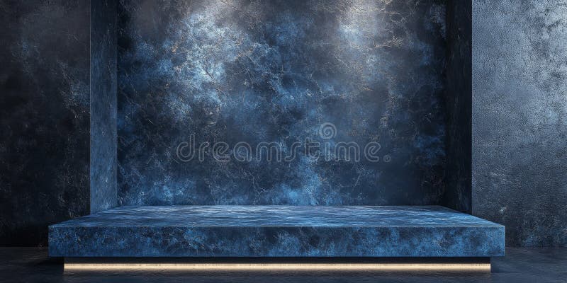 Grey Stone Podium with Flecks of Blue, Polished Surface, and Subtle ...