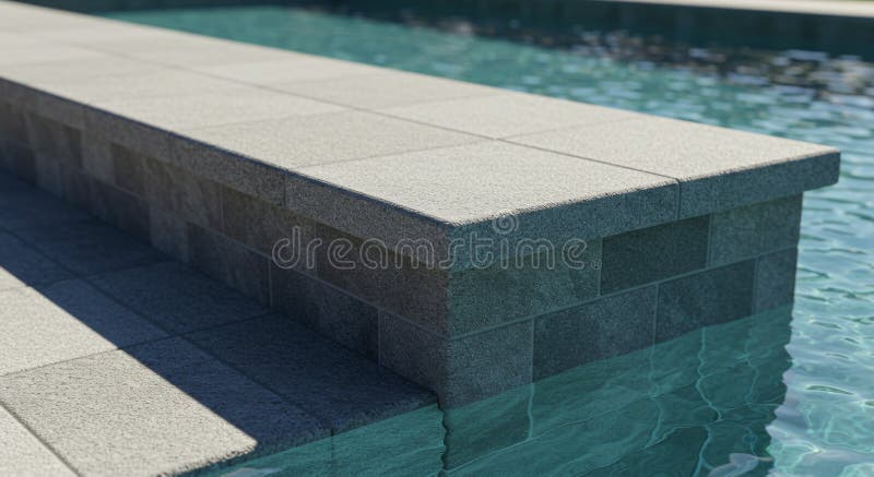 Grey Stone Pool Deck and Coping Texture Detail Stock Illustration ...