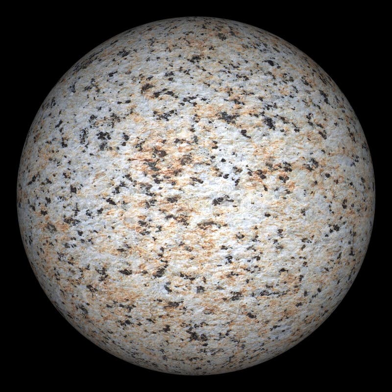 Grey Stone Sphere Black Background Stock Image - Image of material ...