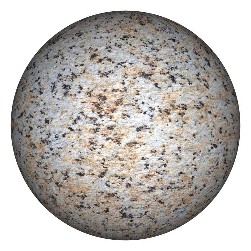 Grey Stone Sphere White Background Stock Illustration - Illustration of ...