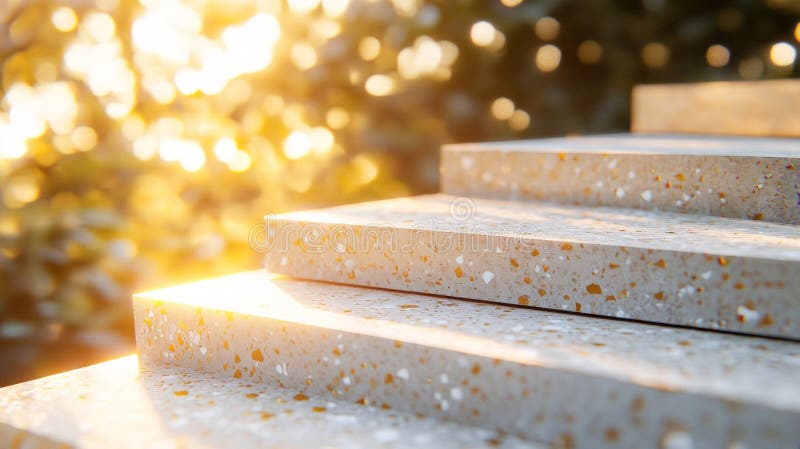 Grey Stone Steps in Sunlight, Nature Background Stock Illustration ...