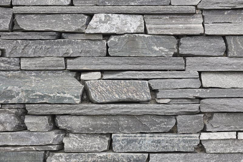 Grey Stone Wall Background. Horizontal Stacked. Concrete Stock Image ...