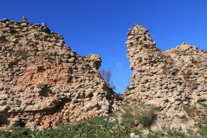 Grey stone wall stock image. Image of fortification - 129954961