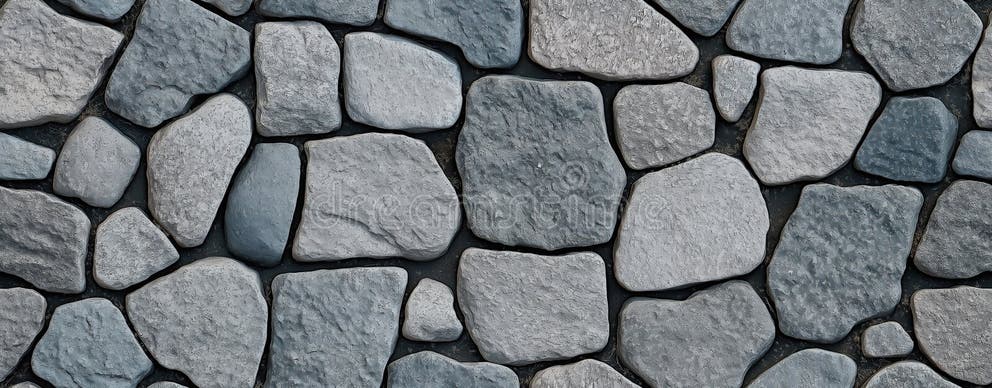 Grey Stone Wall Texture Cobblestone Background Rustic Masonry AI ...