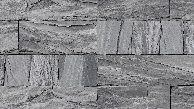 Grey Stone Wall Tiles Showing Natural Textures Creating Modern Pattern ...