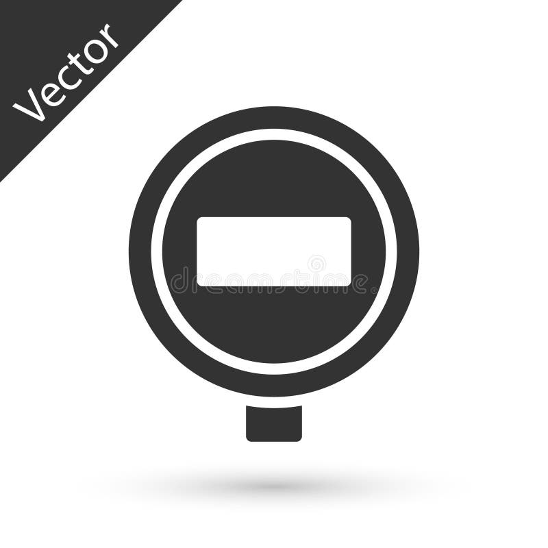 Grey Stop Sign Vector Eps10. Prohibition No Symbol, Warning and Stop ...