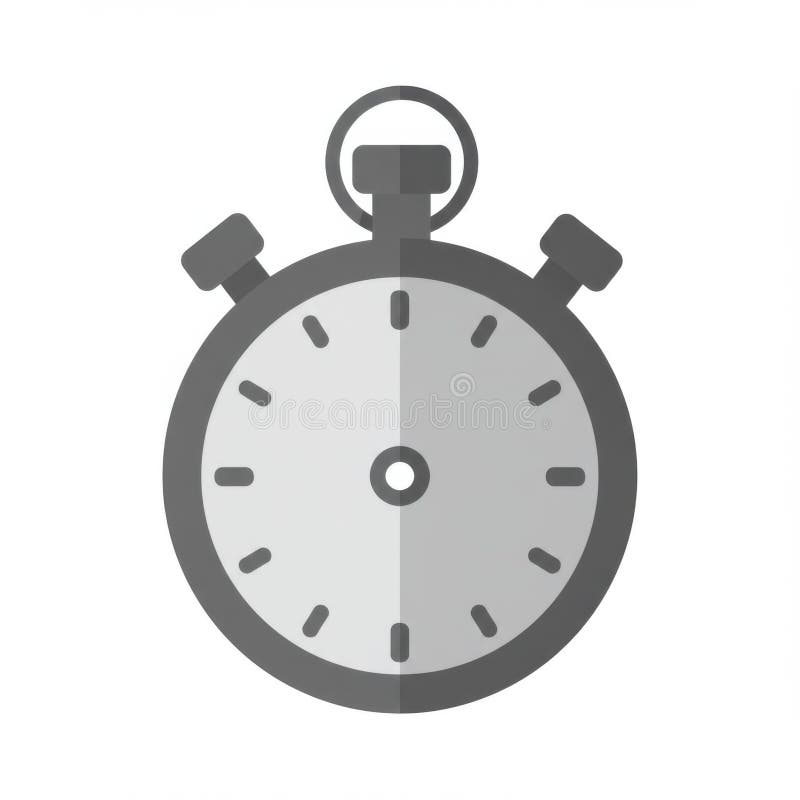 Grey Stopwatch Icon Illustration Stock Illustration - Illustration of ...
