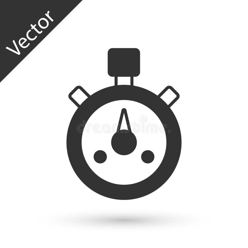 Grey Stopwatch Icon Isolated Seamless Pattern on Black Background. Time ...