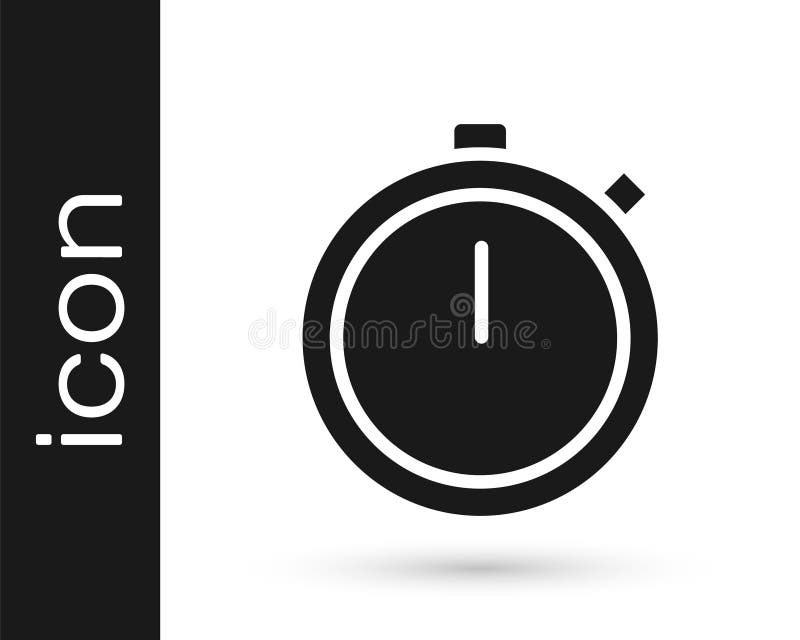 Grey Stopwatch Icon Isolated On White Background. Time Timer Sign ...