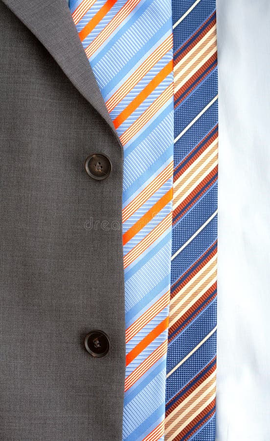 Grey suit with two ties stock image. Image of lines, fabric - 23259717