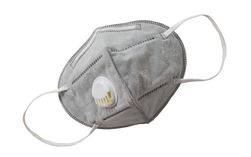 Grey Surgical Face Mask Isolate on White Background with Clipping Path ...