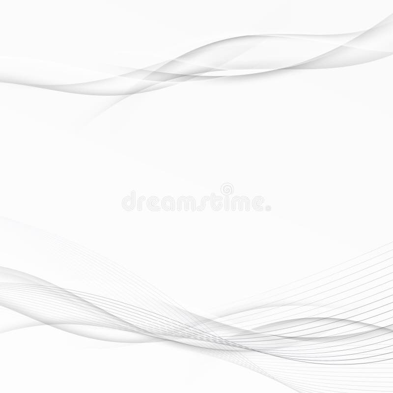 Grey Swoosh Wave Abstract Stream Line Layout Stock Vector ...