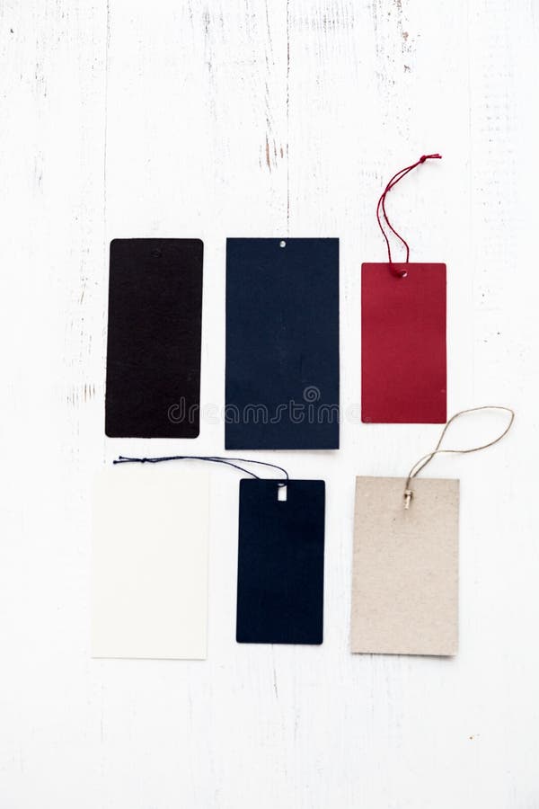 Grey Tag Tied with String. Price Tag Stock Photo - Image of natural ...