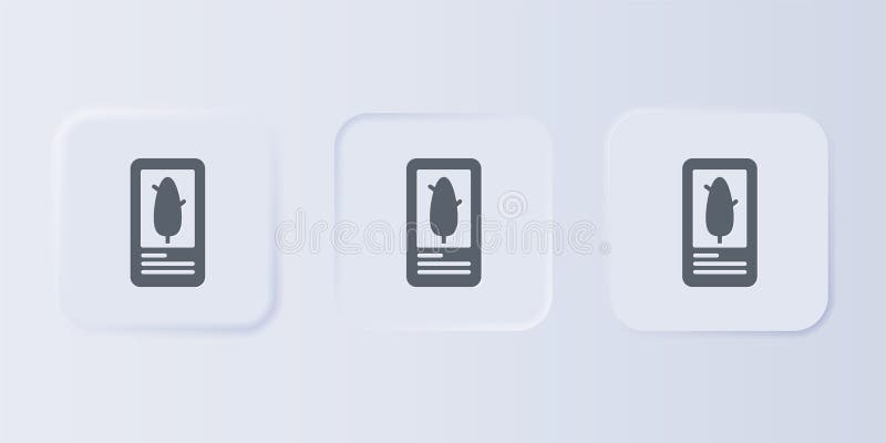 Grey Tarot Cards Icon Isolated on Grey Background. Magic Occult Set of ...