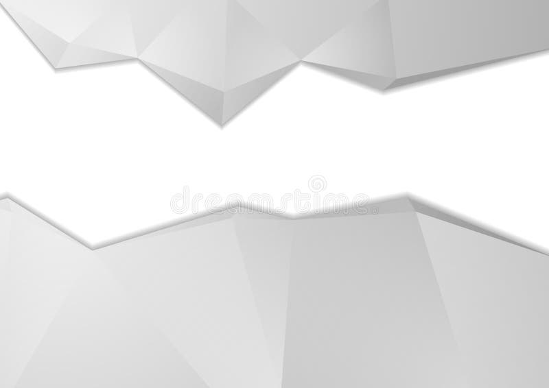 Grey Tech Abstract Polygonal Background Stock Vector - Illustration of ...