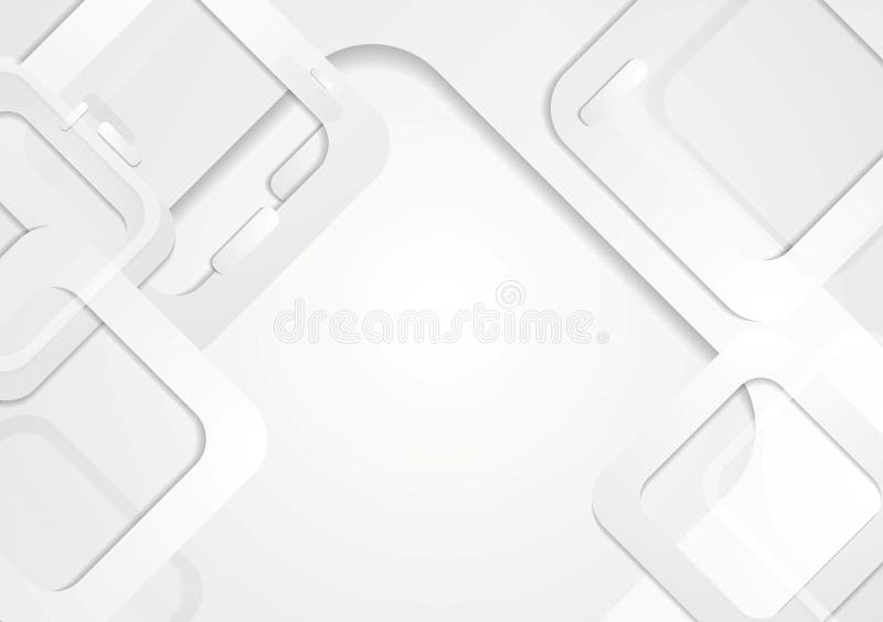 Grey Tech Squares Vector Background Stock Vector - Illustration of grey ...