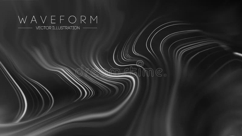 Grey Technology Background. Big Data Visualization. Vector Illustration ...