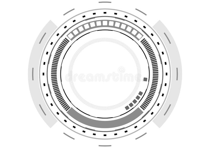 Grey Technology Futuristic HUD Interface Stock Vector - Illustration of ...