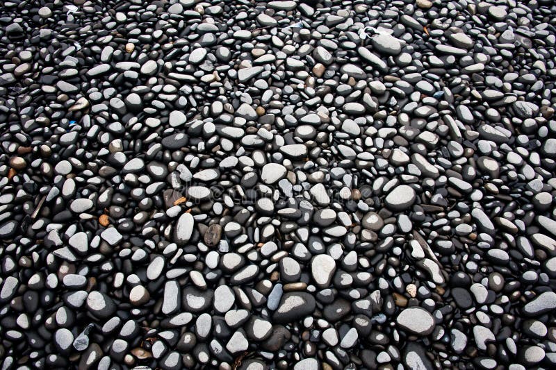 Grey Texture of Wet Pebble on the Beach after Rain Stock Image - Image ...